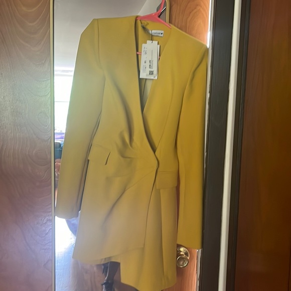 Zara | Dresses | Zara Blazer Dress Yellow | Poshmark